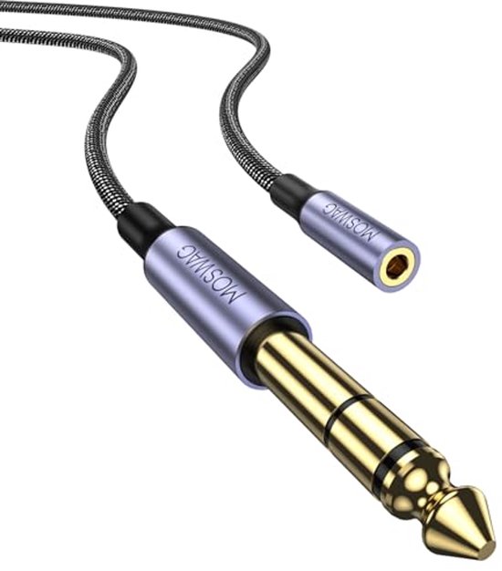 Stereo Audio Jack Adapter 1/4 to 3.5mm - 2M for Amplifiers, Guitar Amps ...