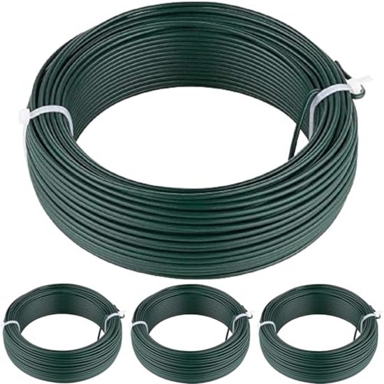 Tension Wire Green Mesh Fence 50M 4PCS - Durable Garden Wire for ...