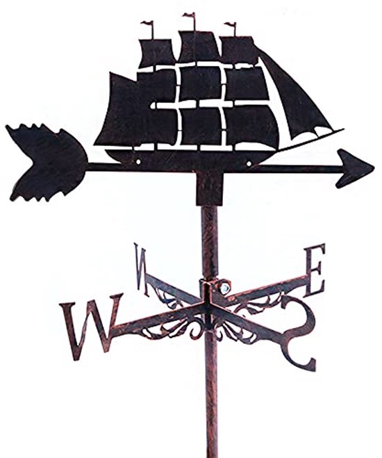 Metalen windvaan voor buiten - Zeilboot roestvrij staal windwijzer voor ...