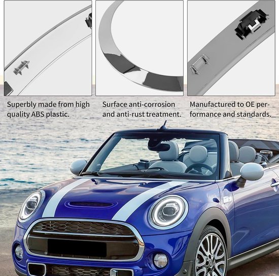 Koplampen Trim Ring - Compatibel met 2014-2021 Mini Cooper F55 F56 F57 ...