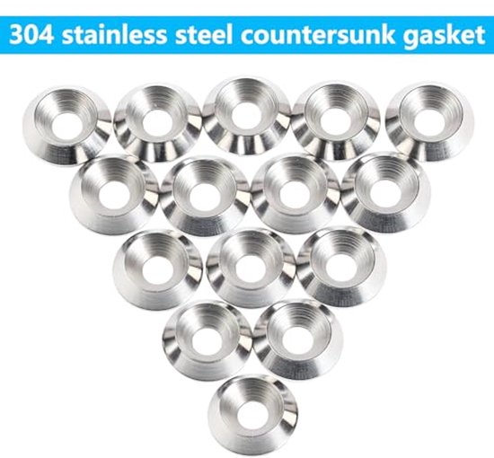 Pack of 20 Countersunk Washers Stainless Steel Washers Countersunk Head ...