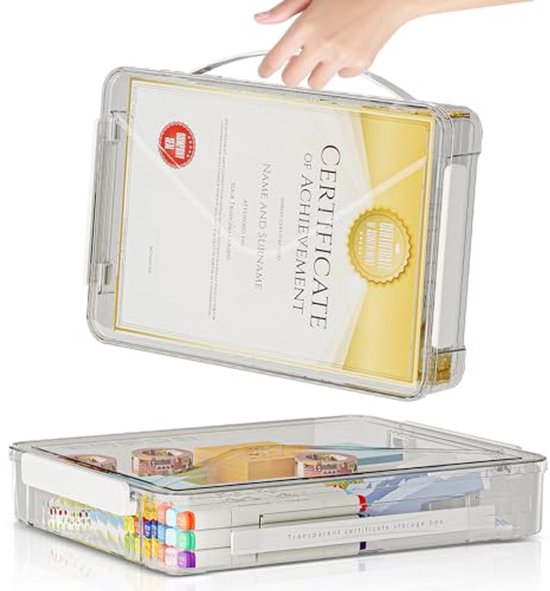 Duidelijke Opbergdozen voor A4-papier - Stapelbare Containers (2 Stuks ...