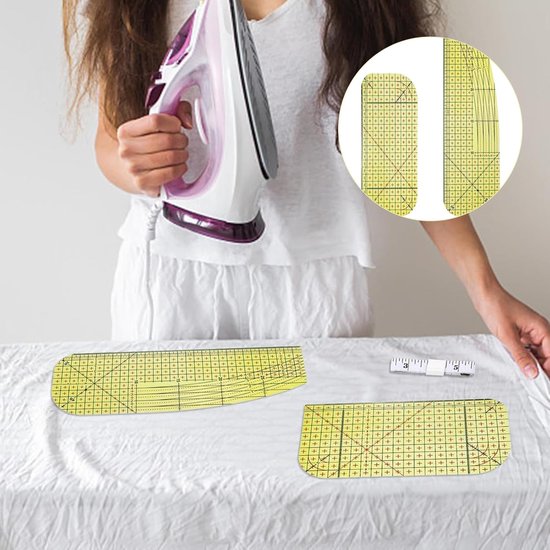 2 Pcs Hot Iron Ruler - Sewing Ruler - Precise Ruler voor Quilting en ...