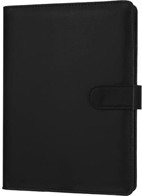 Zwarte A5 ringmap van PU-leer met 6 ringen – Navulbare omslag voor A5 ...