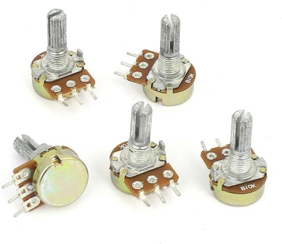 "5 Stuks 10K OHM Lineaire Taper Rotary Potentiometer 10KB B10K - Zink ...