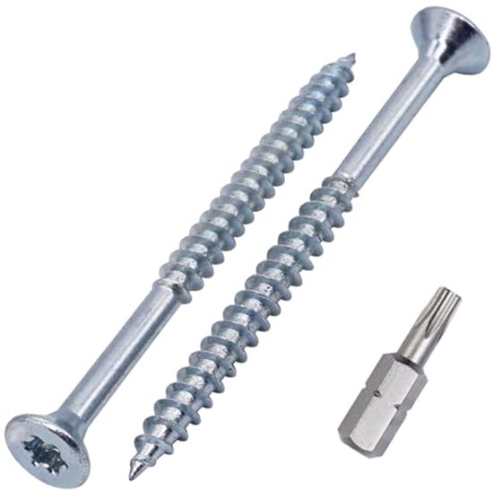 Verzinkte Stalen Houtschroeven 4,5 x 60 mm - Torx Verzonkende ...