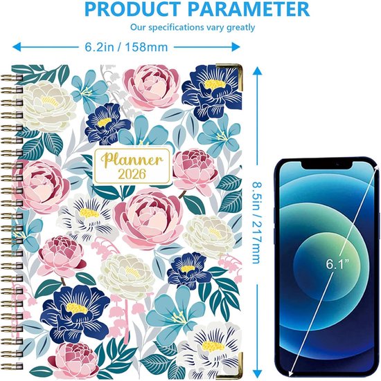 2026 Planner Agenda - Wekelijkse en Maandelijkse Organizer - Hardcover ...