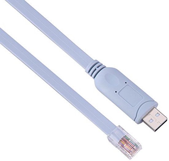 Console Cable, USB2.0 Male to RJ45 Male CAT5 Serial Flat Console Cable ...