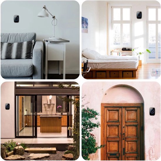 Sonnette sans fil Daity - Kit de sonnette - Récepteur sur prise ...