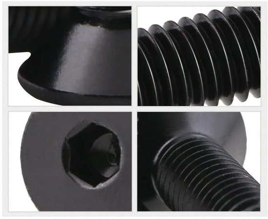 - 50 Stuks Hex Head Schroef Bouten M2* 16mm DIN7991 RVS Zwart | bol