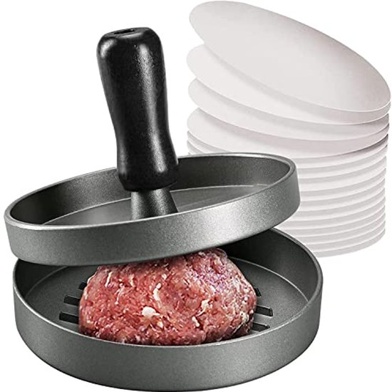 Hamburgerpers met 100 waspapier - Perfecte hamburgers maken voor BBQ en ...