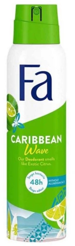 10 x Fa - Caribbean Wave - Deodorant Spray - Lemon - 150 ml - Deodorant ...