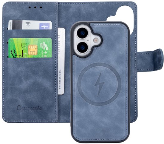 Casemania – Bookcase 2-1 MagSafe – iPhone 17 Grijs | bol
