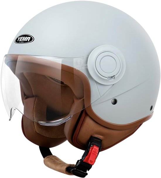 Jethelm voor bromfiets en scooter - Halve helm voor heren en dames | bol