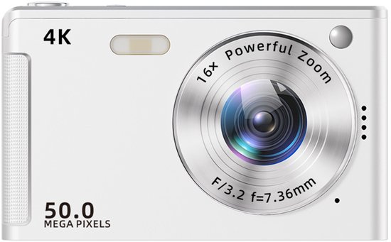 Autofocus 4K 50 MP digitale point-and-shoot camera met invullicht ...
