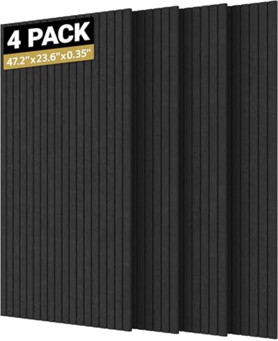 Grote Akoestische Panelen 4 Pack - 120x60cm Geluiddichte Muurpanelen ...