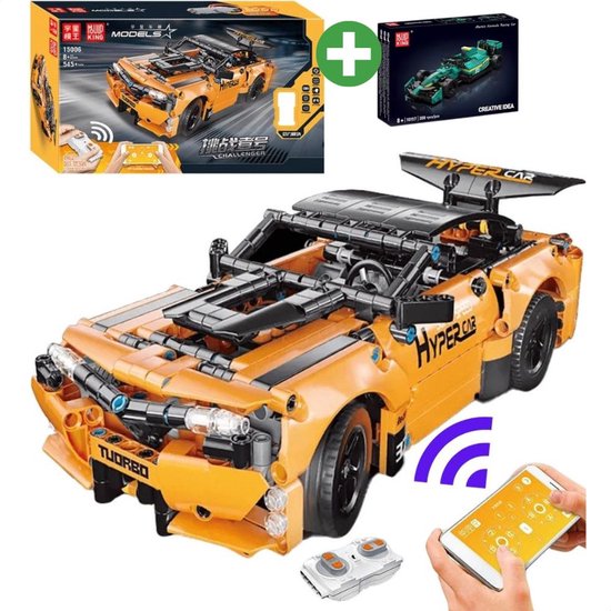 Mould King 15006 + 10157 Challenger RC + Formule 1 auto bouwset | Speed ...