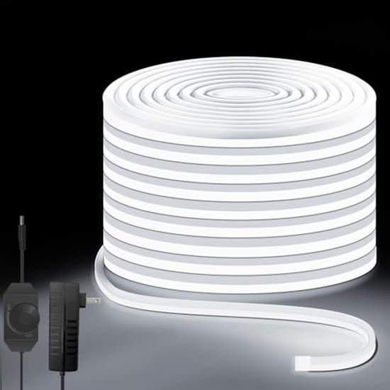 Dimbare LED Strip 10M - Waterdichte Neon Strip van 6000K voor Binnen en ...