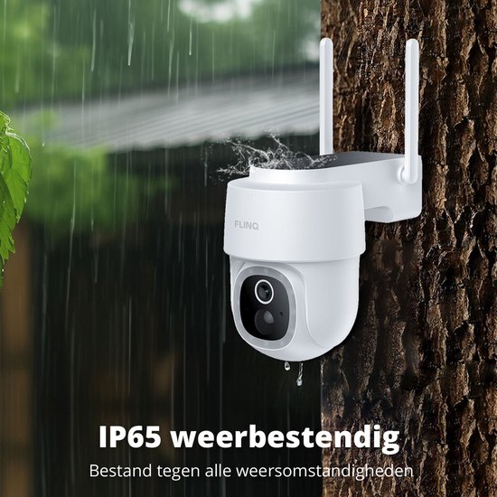 FlinQ Slimme Beveiligingscamera Dome Guard - Oplaadbaar via USB & Zonne ...