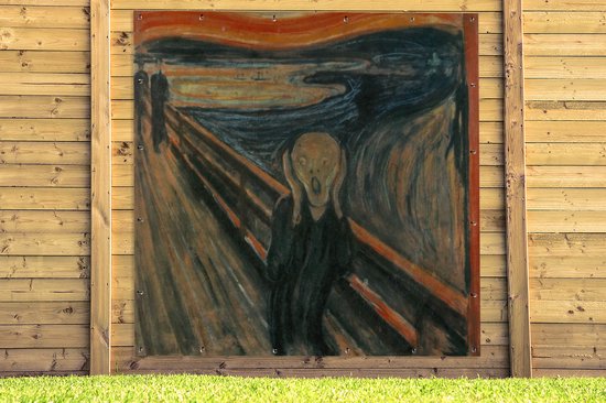 Tuin poster De schreeuw - Edvard Munch - 200x200 cm - Tuindoek ...