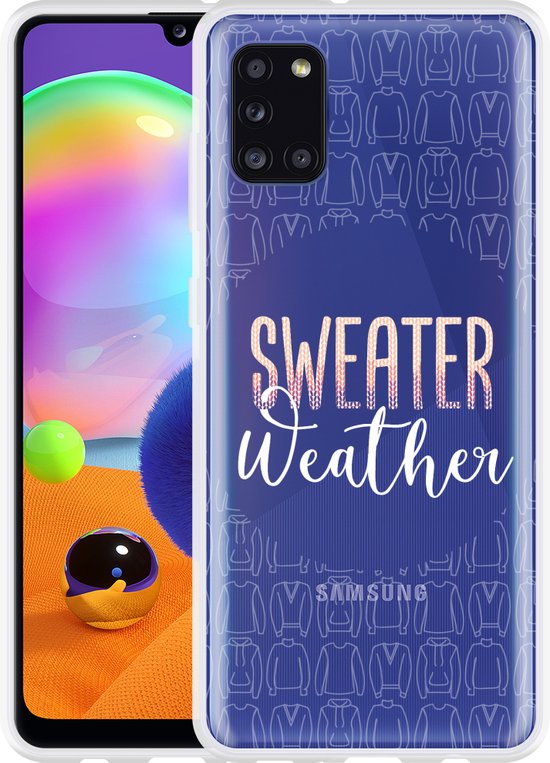 Samsung Galaxy A31 Hoesje Sweater Weather - Designed by Cazy | bol.com