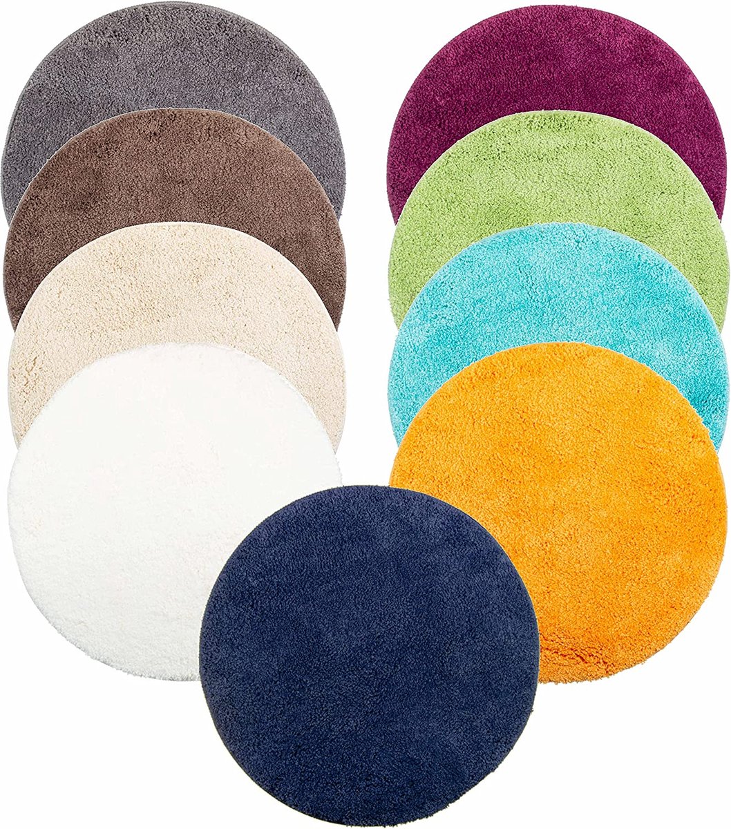 Brandsseller Badmat Ø 60 cm badmat badmat rond grijs | bol.com