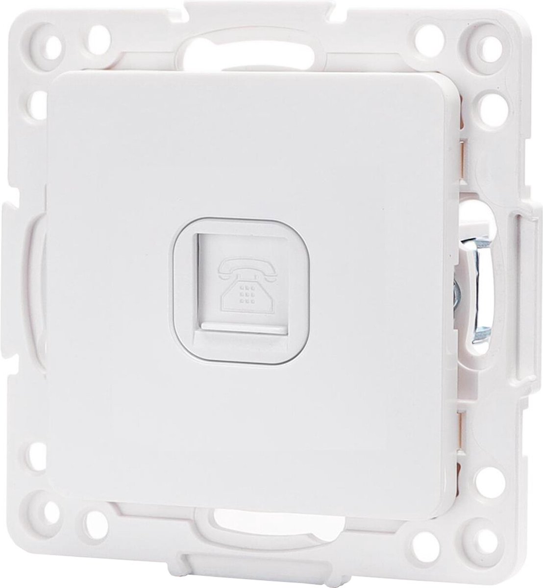 Telefoon Stopcontact - Wandcontactdoos - Inbouw - Vierkant - Kunststof ...