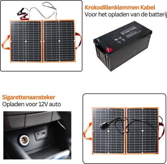 Zonnepaneel Inklapbaar Draagbaar Zonnepaneel Opvouwbaar Met Usb
