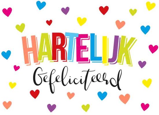 Wenskaart Hartelijk Gefeliciteerd | bol