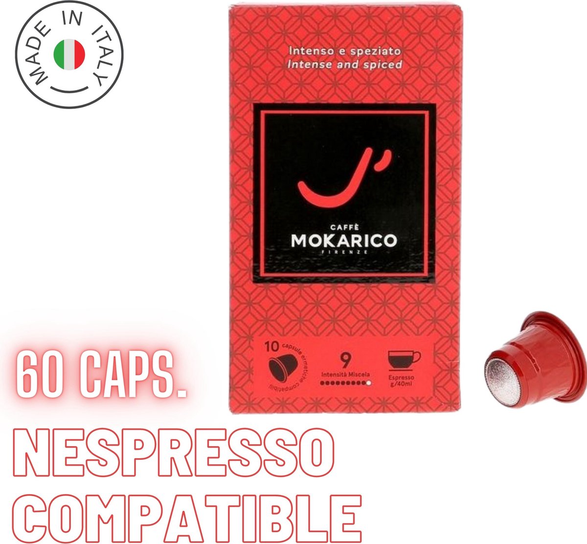 Mokarico Intenso - 60 Nespresso comp. Koffiecups [6 x 10] - Master ...