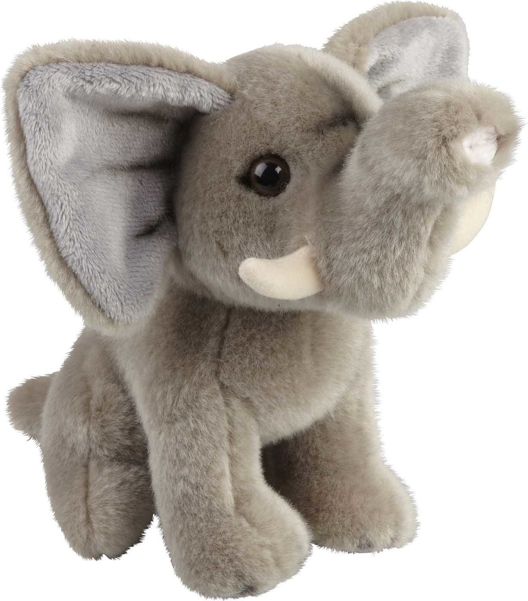 Ravensden - Knuffeldieren olifant en neushoorn pluche knuffels 18 cm ...