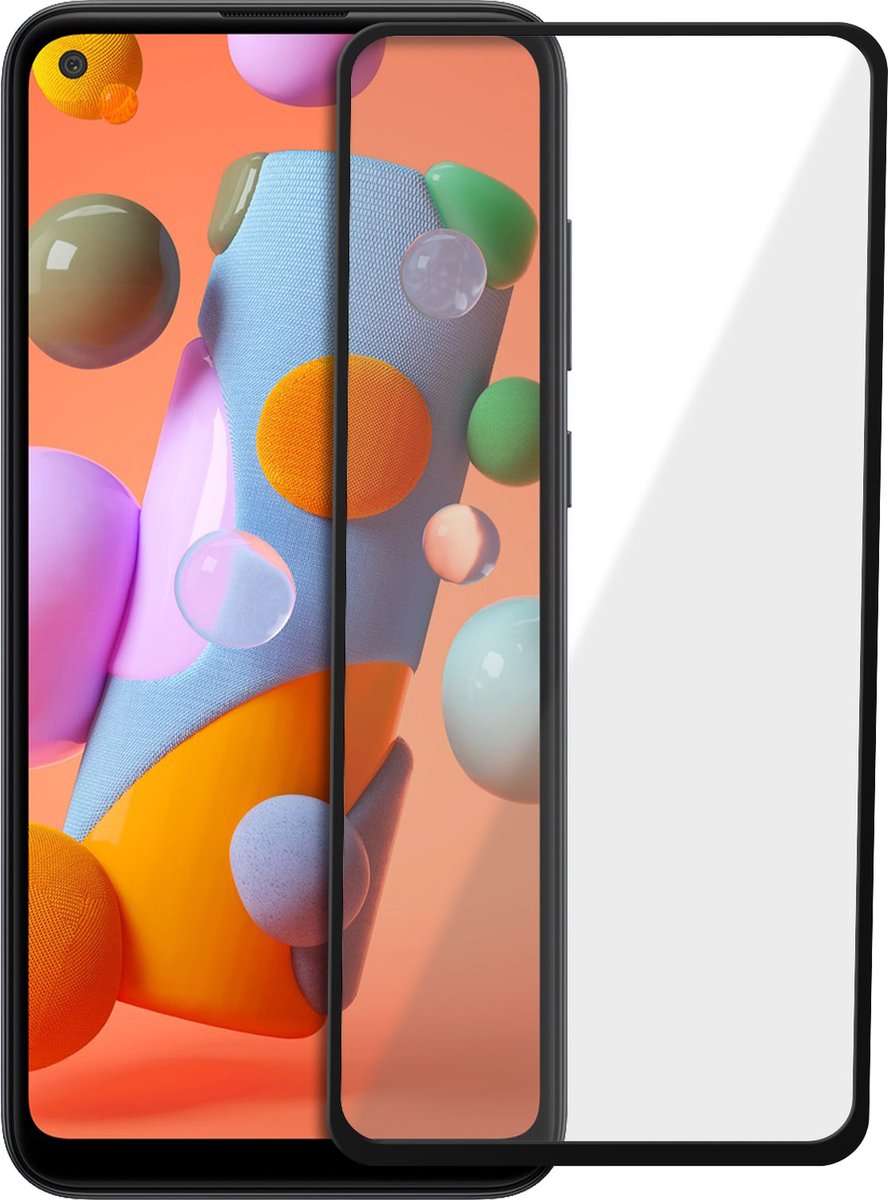 Geschikt voor Samsung Galaxy A11/M11 gehard glas 9H volledige hechting afgeschuinde... | bol.