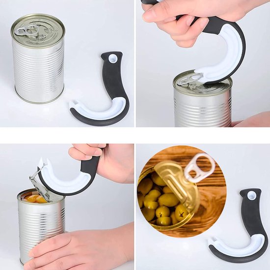 acdokuk 2 stuks blikopener 150 x 90 mm, ringpull glasopener, J-vormige ...