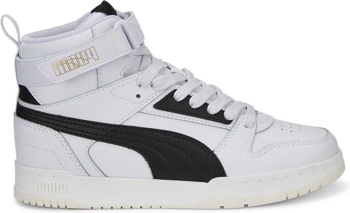 PUMA Rbd Game Junior Schoenen Puma White / Puma Black / Puma Team Gold ...