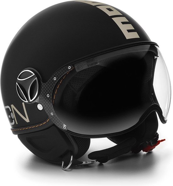MOMO DESIGN Fighter EVO Jet Helm - Black Matt / White Decal - Maat XS | bol