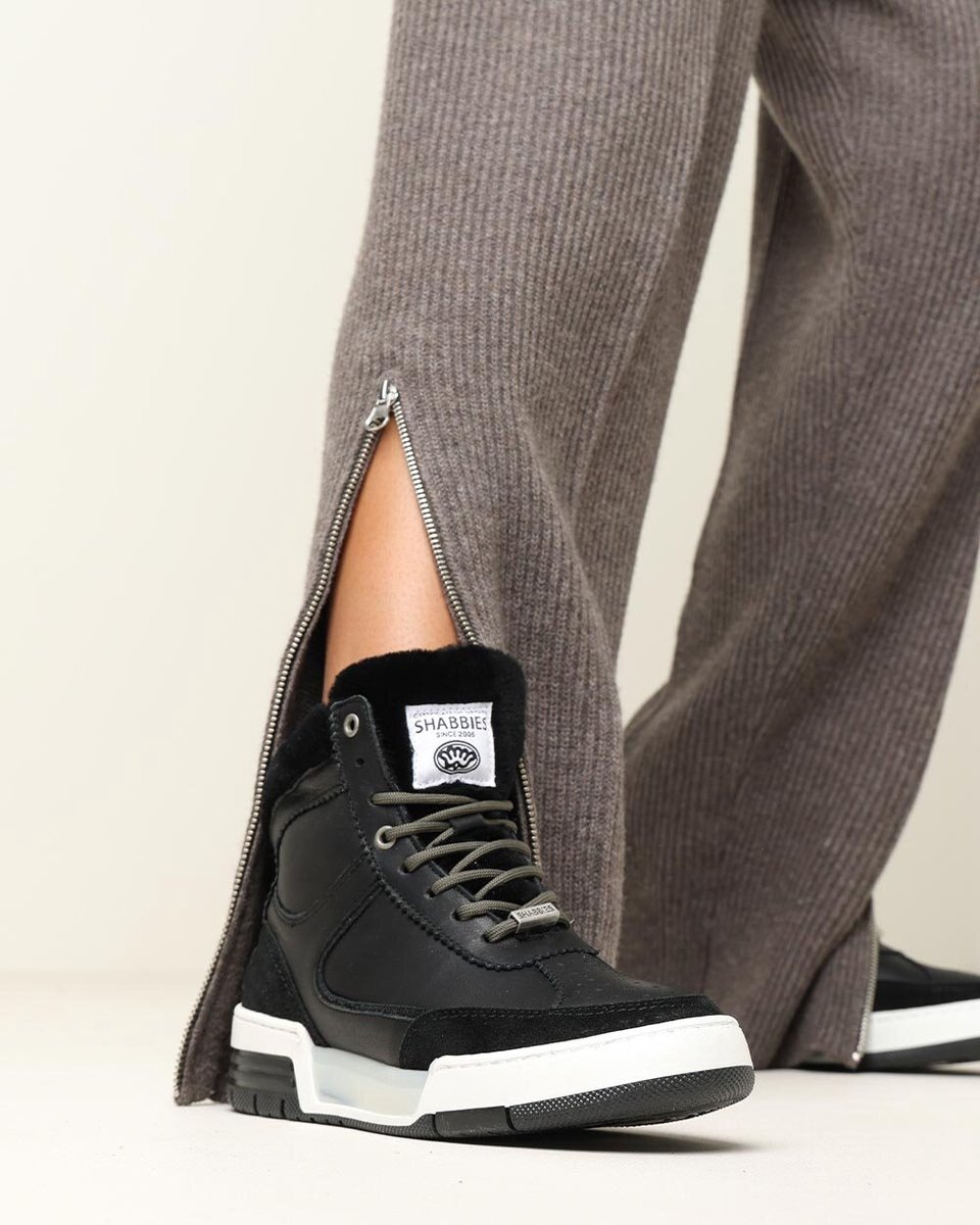 Shabbies Amsterdam 102020106 Sneakers - Zwart Combi Materials - Maat 37 ...