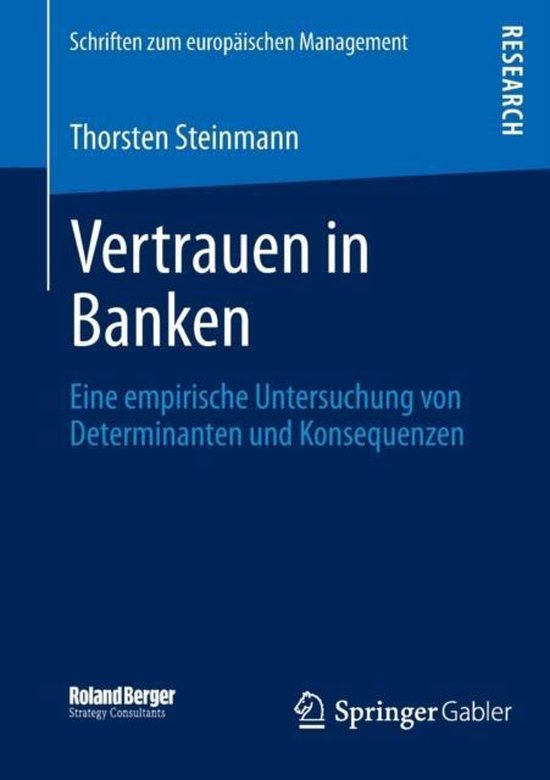 Vertrauen in Banken | 9783658011475 | Thorsten Steinmann | Boeken | bol.com