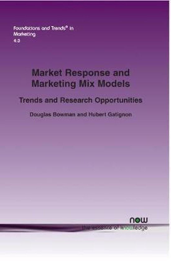 Foundations and Trends® in Marketing- Market Response and Marketing Mix ...