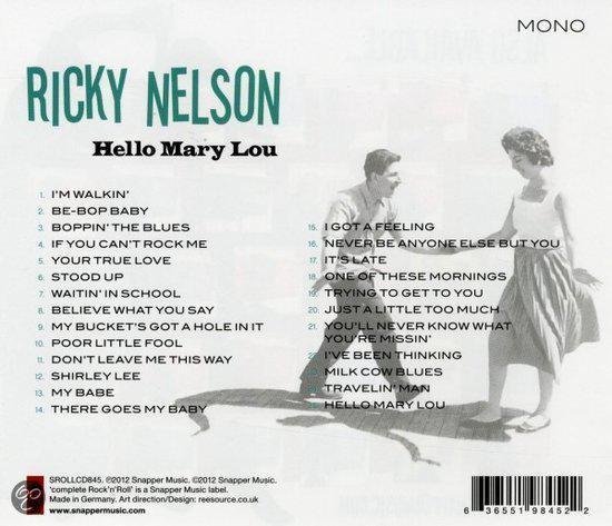 Hello Mary Lou, Ricky Nelson | Muziek | bol