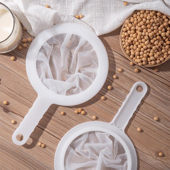 Fijne zeef, 2 stuks, zeeffilters met antislip handvat, 400 mesh nylon ...