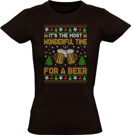 It's the most wonderful time for a beer Dames T-shirt - kerst ...
