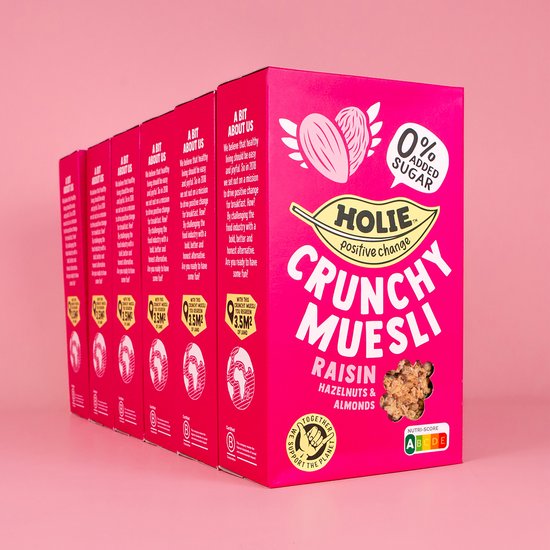 Holie Crunchy Muesli Raisin & Nuts 400g x6 | bol