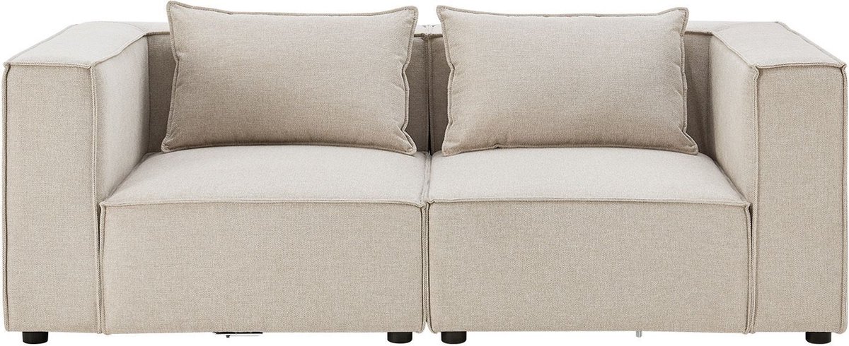 Modulaire Bank / Zitbank Domas S - Beige - Stoffen bekleding | bol