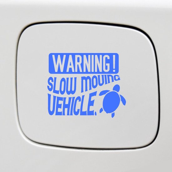 Bumpersticker - Slow Moving Vehicle - 14x11 - Blauw | bol