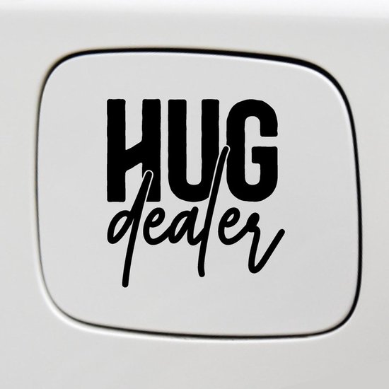 Bumpersticker - Hug Dealer - 14x14 - Zwart | bol