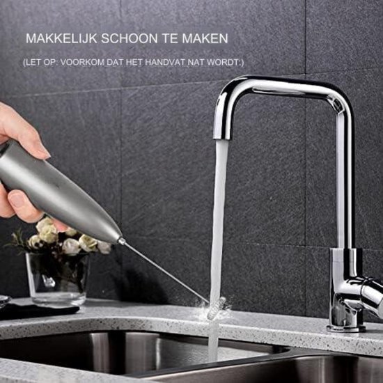 Opschuimer voor Melk - Melkopschuimer Electrisch met 2 batterijen en roestvrijstalen... | bol