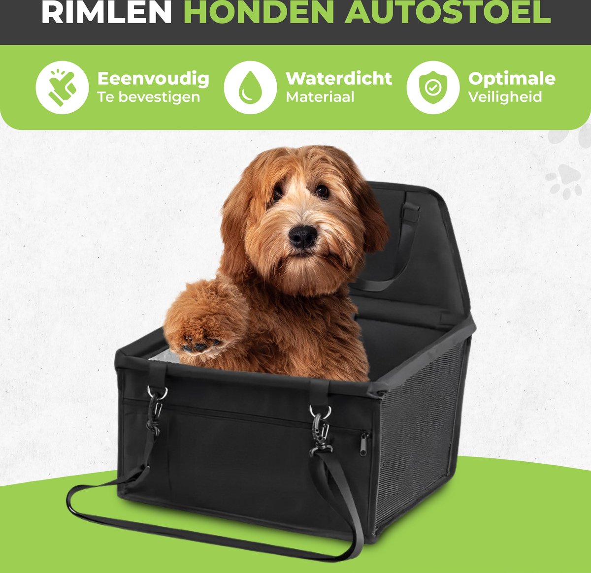 Hondenmand Auto Achterbank - Luxe Autostoel Hond & Kat - Honden ...