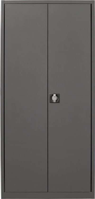 Ailem B.V. Metalen kantoorkast - Met slot & 2 deuren - Donkergrijs ...