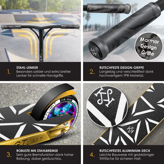 KESSER® Stuntstep GT-Limit 360° voor Volwassenen en Kinderen - Step met ...