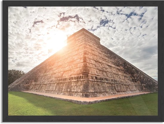 Poster Azteken pyramide Rechthoek Horizontaal Met Lijst L (50 X 40 CM ...